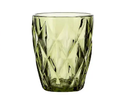 DIAMOND WATER GLASS GREEN - 280 ML – Clover Sri Lanka
